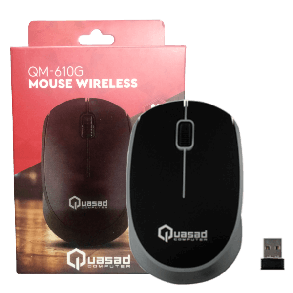 MOUSE QUASAD QM-610G WIRELESS GRIS - DIGITAL SHOP