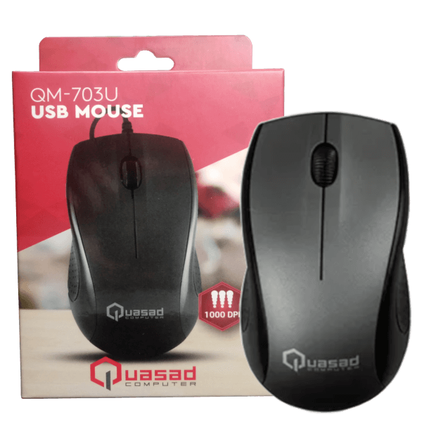 MOUSE QUASAD QM-703U USB GRIS - DIGITAL SHOP
